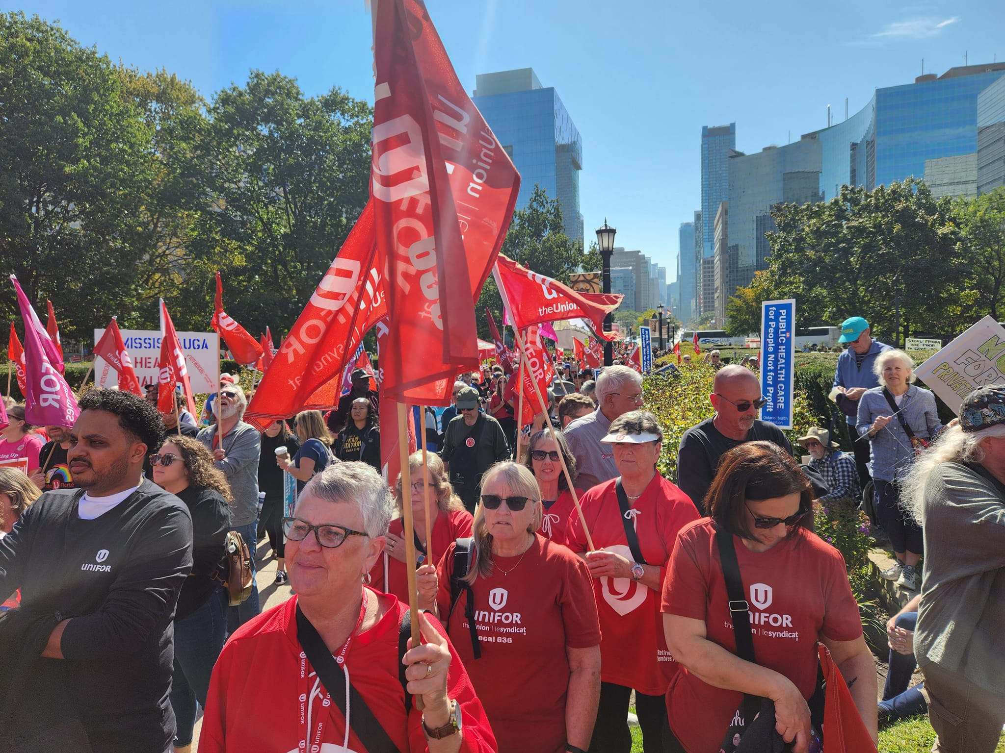 Unifor Local 636 Members Rally in Queens Park to Stop Further ...